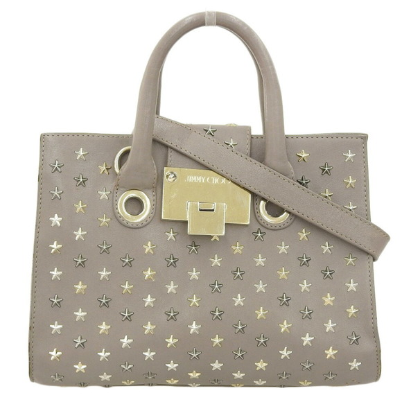 Jimmy Choo | Bags | Jimmy Choo Jimmy Choo Riley Small S Star Studs Bag Leather Greige | Poshmark